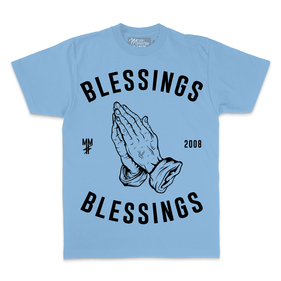 Blessings on Blessings - University Blue T-Shirt – Million Dolla Motive