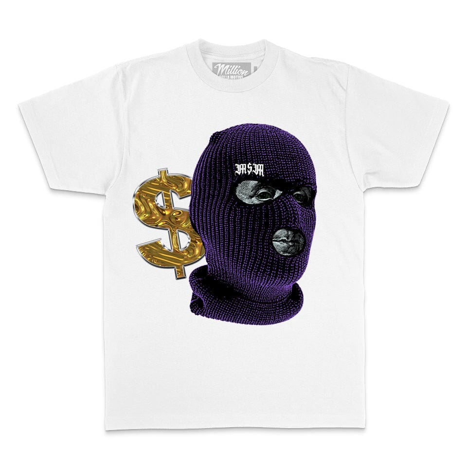 Benjamin Ski Mask - White T-Shirt – Million Dolla Motive