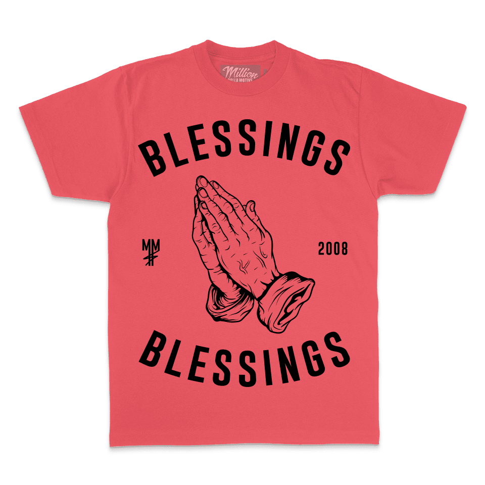 Blessings on Blessings - Coral T-Shirt – Million Dolla Motive