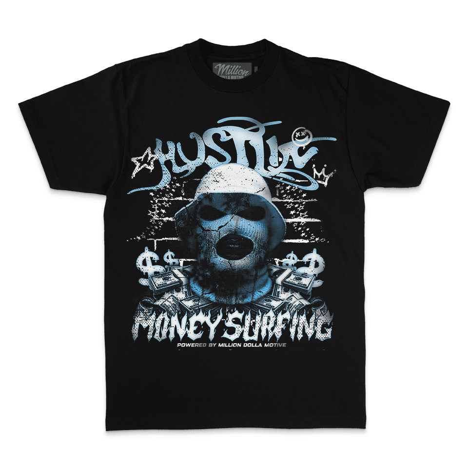 Money Surfing - Black T-Shirt – Million Dolla Motive