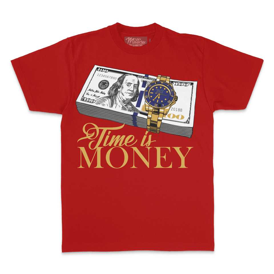 Time Is Money - Red T-Shirt – Million Dolla Motive