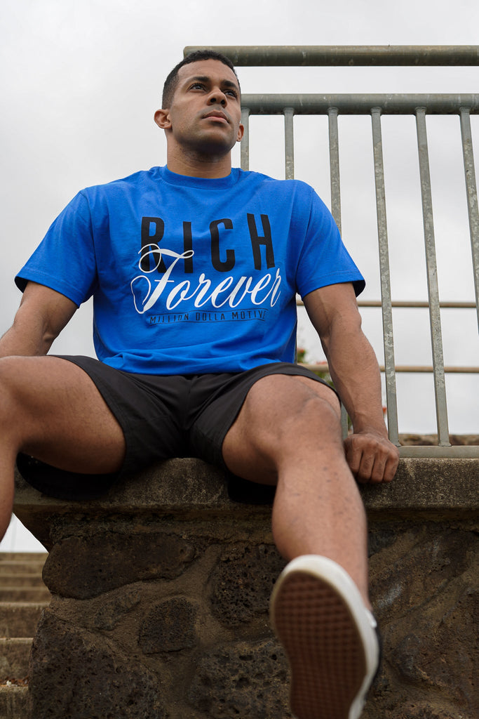 Rich Forever - Royal Blue T-Shirt – Million Dolla Motive