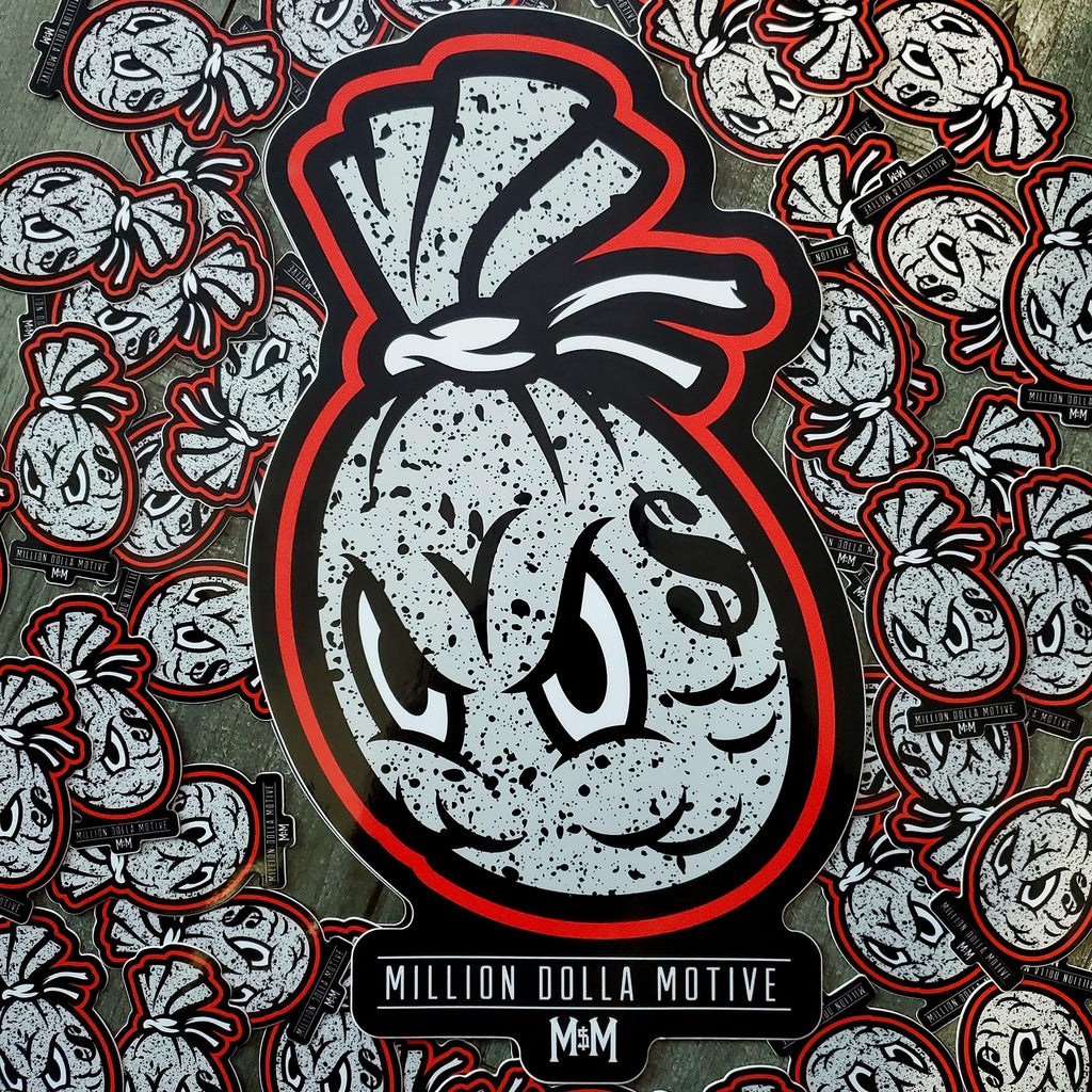 Cement Money Bag Sticker – Million Dolla Motive