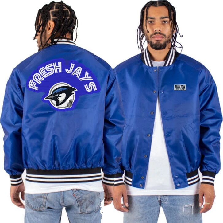 Fresh Jays - Royal Blue Varsity Jacket – Million Dolla Motive