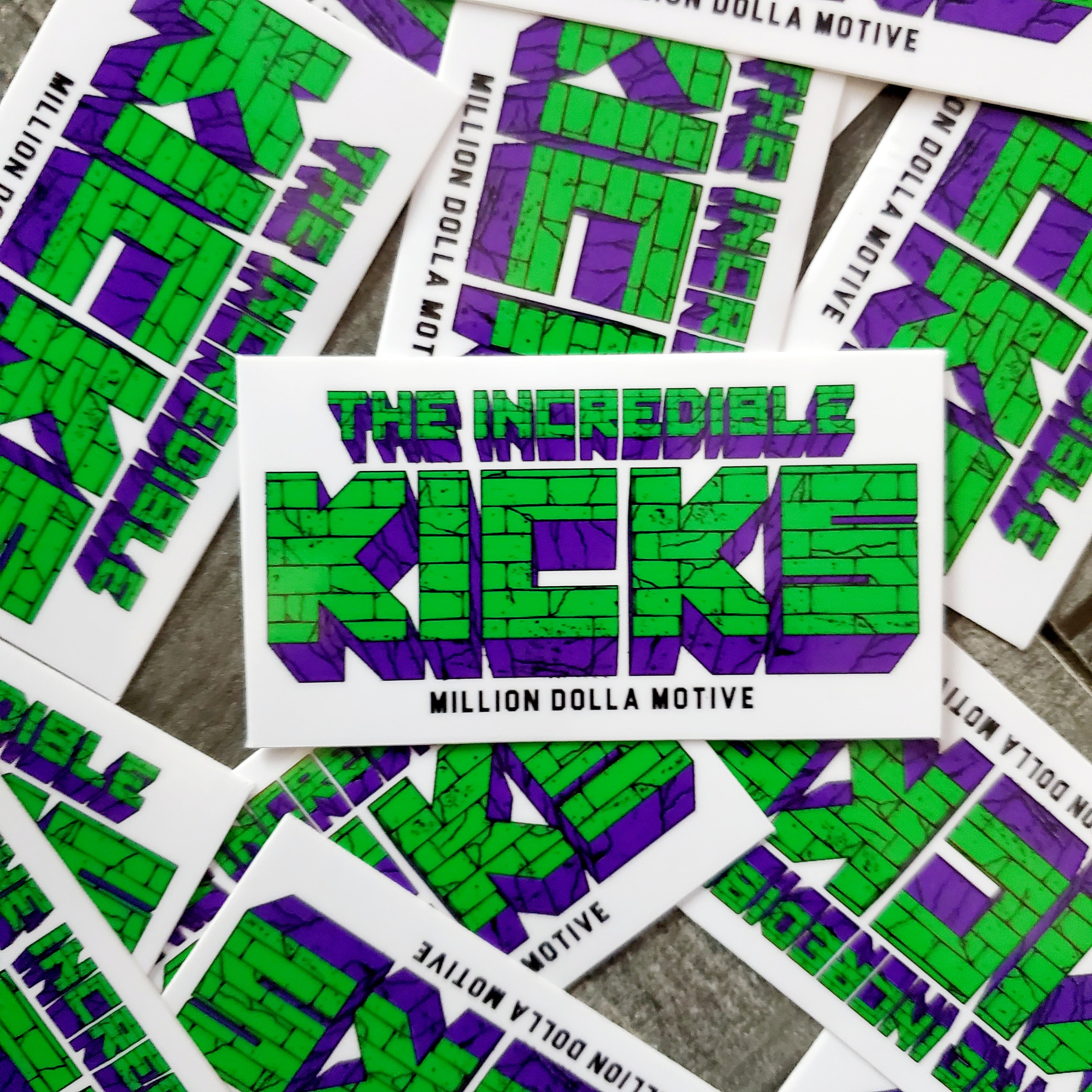 The Incredible Kicks Sticker – Million Dolla Motive