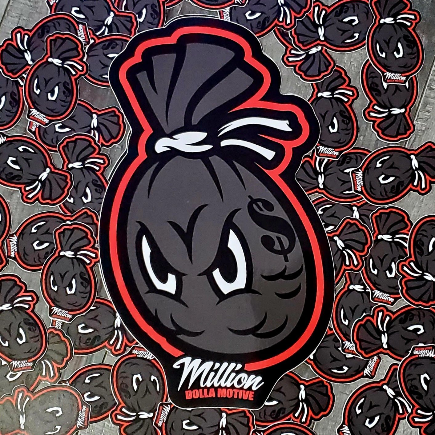 Infrared Money Bag Sticker – Million Dolla Motive