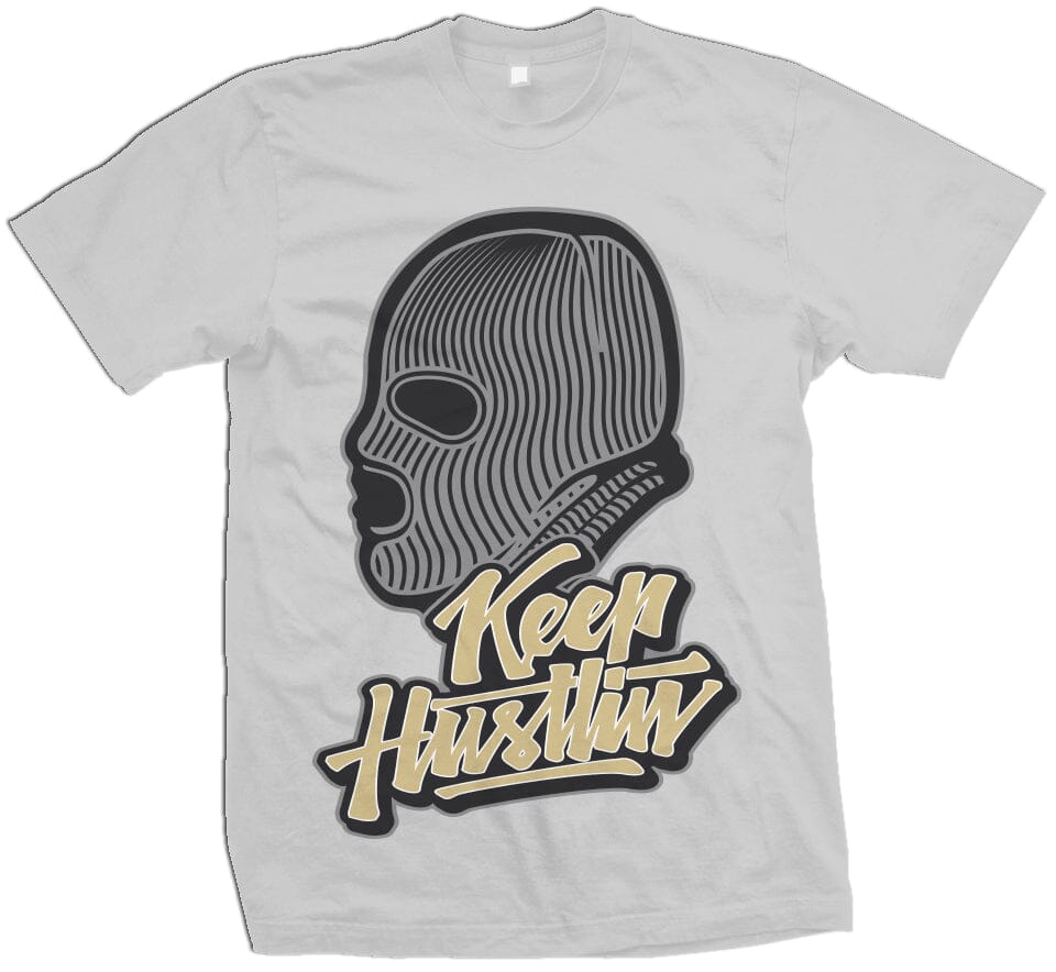Keep Hustlin Mask II - Platinum Grey T-Shirt – Million Dolla Motive