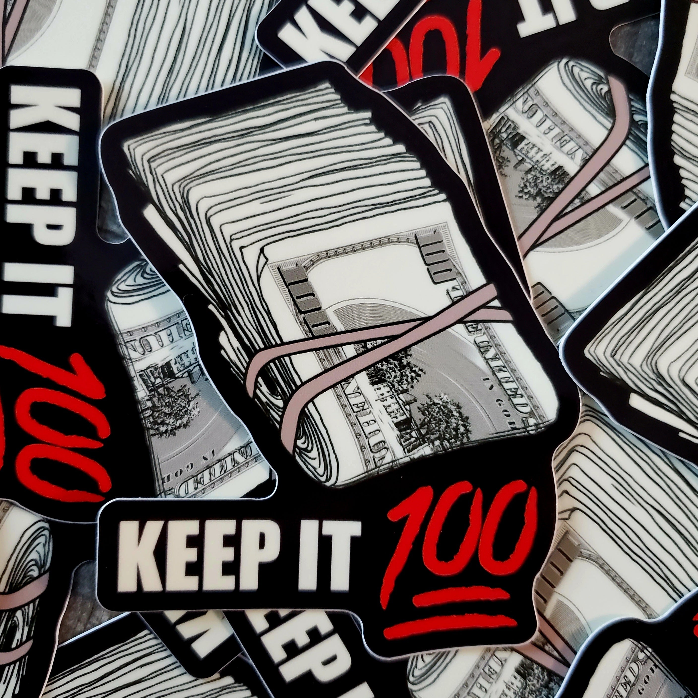 Keep It 100 Sticker – Million Dolla Motive
