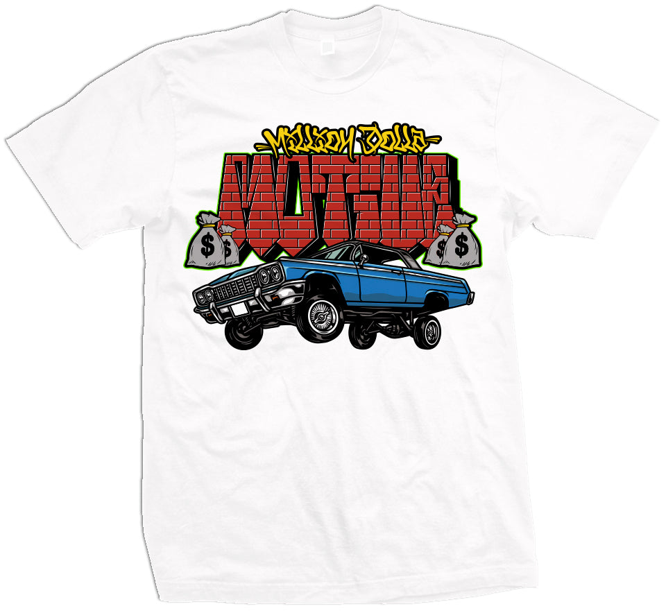 Lowrider Millistyle - White T-Shirt – Million Dolla Motive