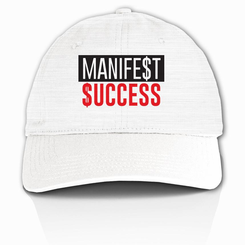 Manifest Success -Red on White Dad Hat – Million Dolla Motive