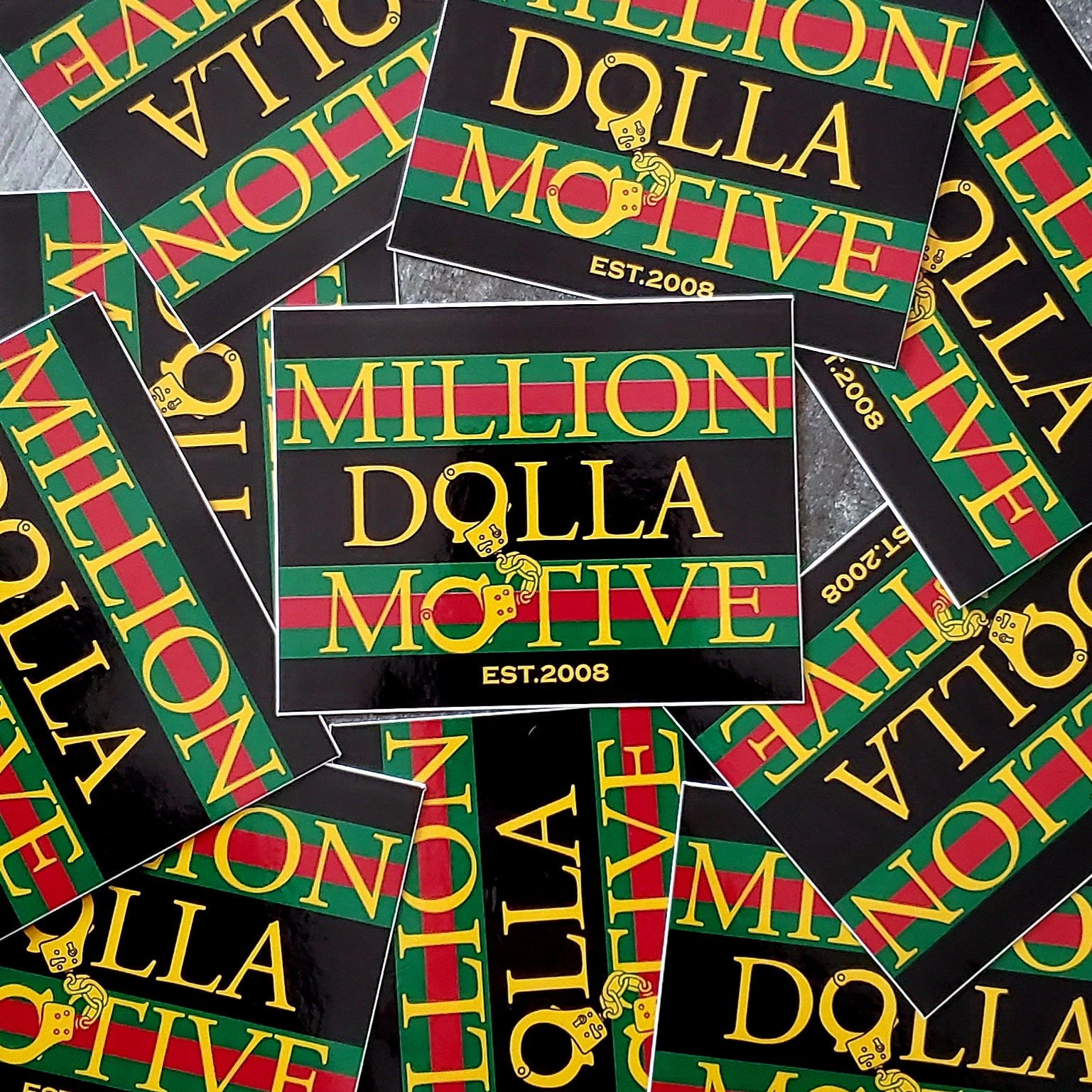 Money & Cuffs Sticker – Million Dolla Motive
