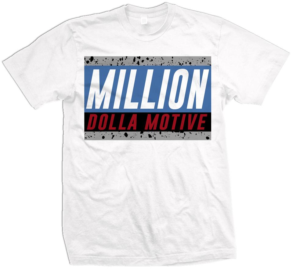 Cement Million (What The) - Military Blue/Red on White T-Shirt ...