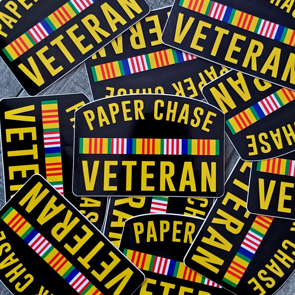 Paper Chase Veteran Sticker – Million Dolla Motive