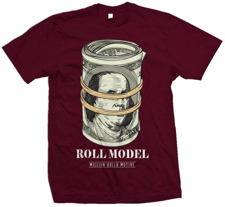 Roll Model - Maroon T-Shirt – Million Dolla Motive
